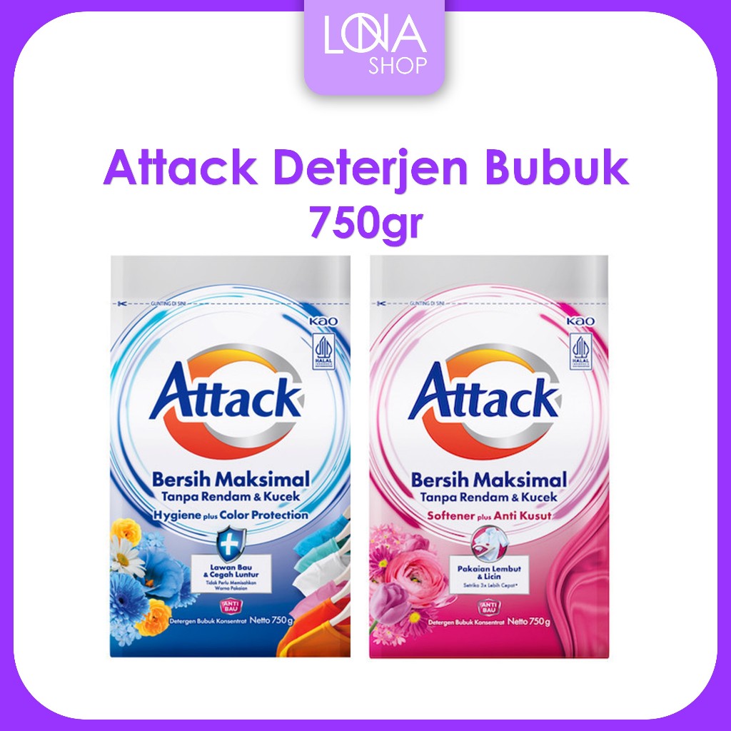 Jual Attack Deterjen Bubuk 750 gr Softener / Hygiene Plus | Shopee Indonesia