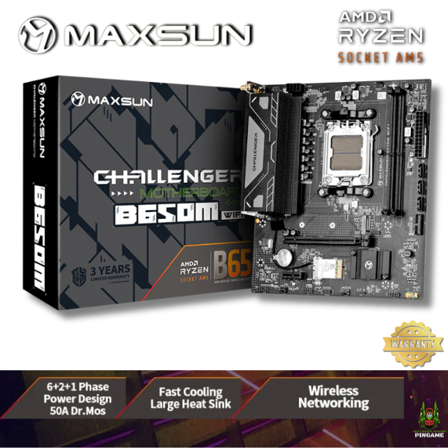 Jual MAXSUN Challenger B650M WIFI MOTHERBOARD AM5 DDR5 | Shopee Indonesia