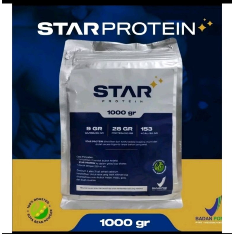 Jual STAR PROTEIN - Whey Protein Bubuk Kedelai - 1000g | Shopee Indonesia