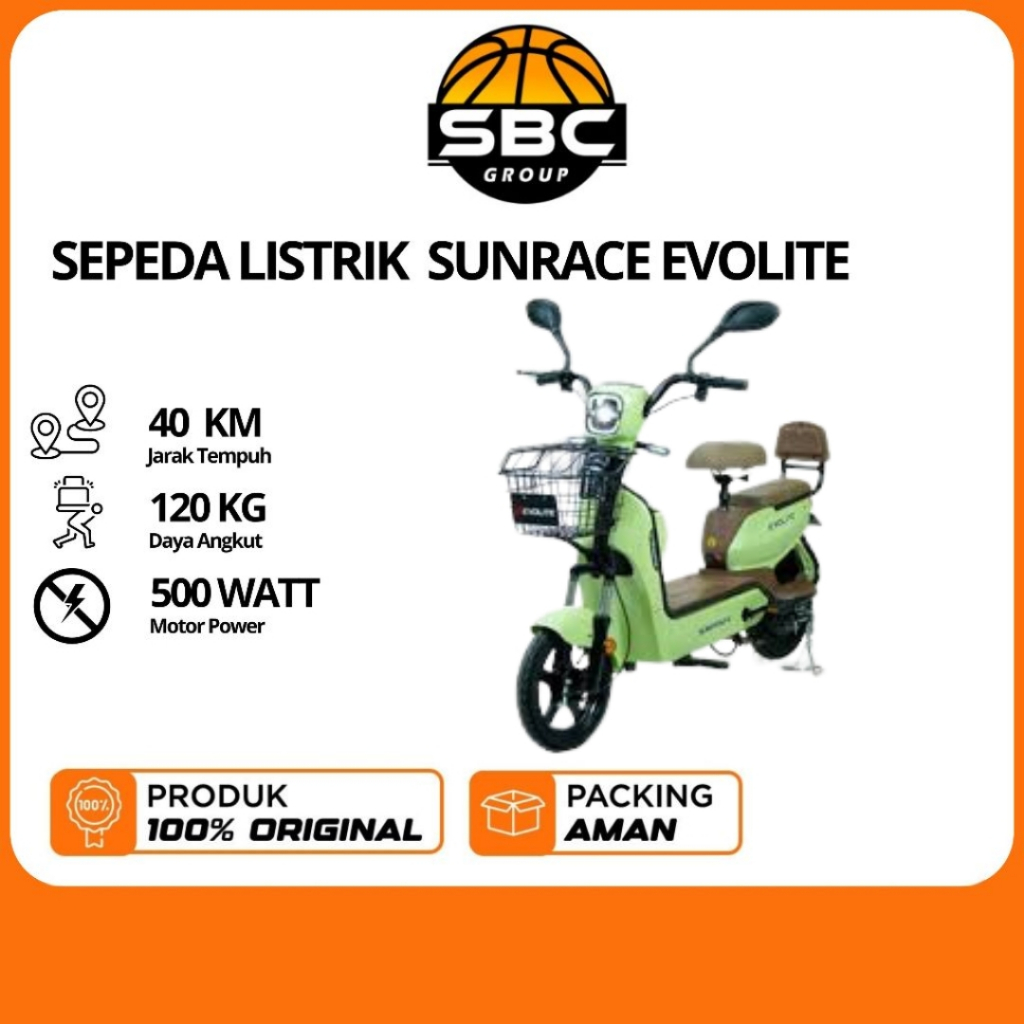 Jual SEPEDA LISTRIK SUNRACE EVOLITE | Shopee Indonesia