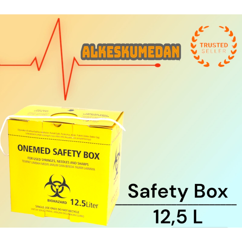 Jual SAFETY BOX 12,5 LITER ONEMED/TEMPAT SAMPAH MEDIS ONEMED 12,5 LITER | Shopee Indonesia