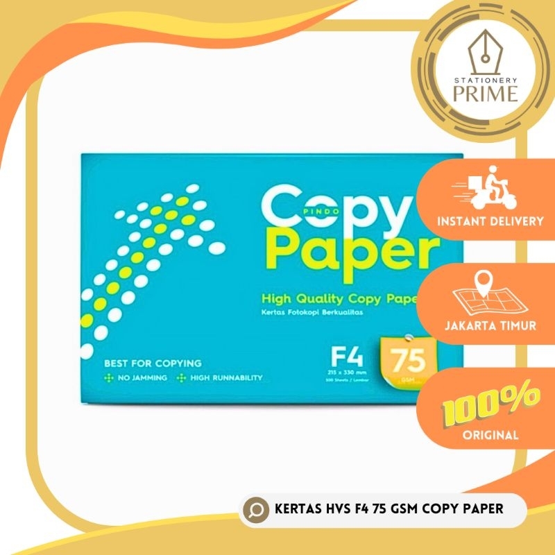 Jual ( 1 DUS isi 5 RIM ) Kertas HVS Copy Paper F4 75gr Khusus INSTANT ...