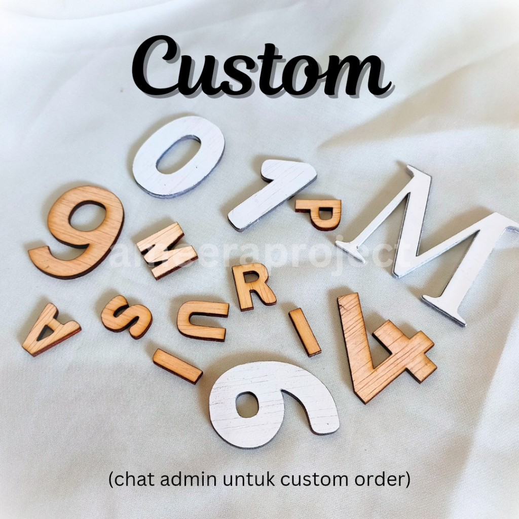 Jual CUSTOM ANGKA HURUF LASER CUTTING KAYU PLYWOOD | Shopee Indonesia