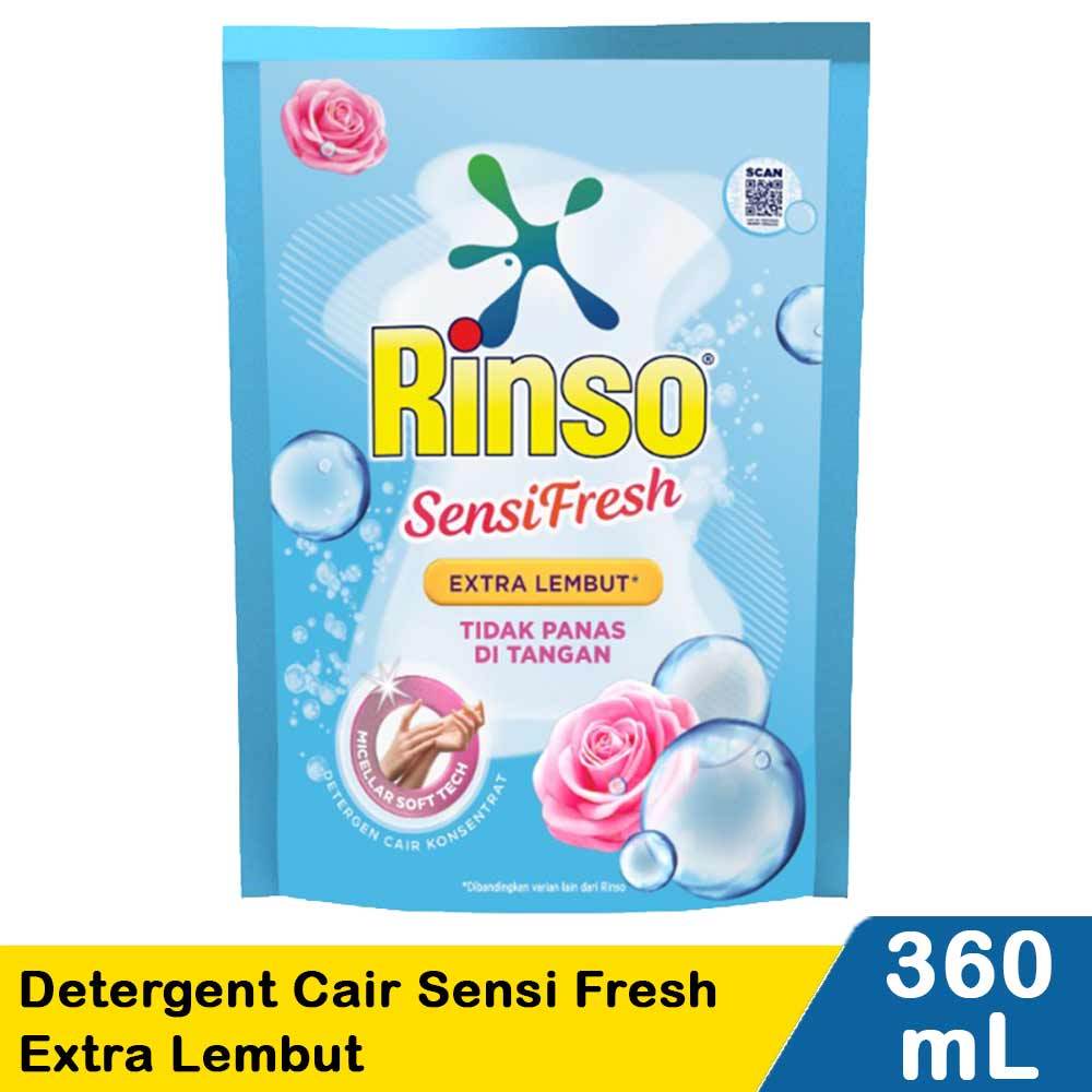 Jual Rinso Detergent Cair Sensi Fresh Extra Lembut 360mL | Shopee Indonesia