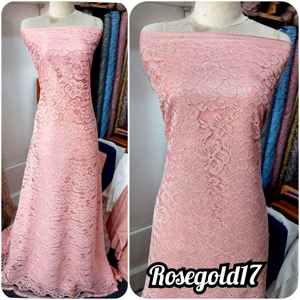 Jual bahan kebaya brukat lace meteran isi 2 meter/siap jahit/bahan ...