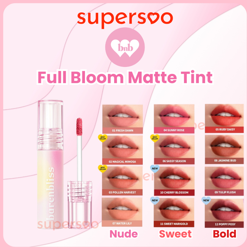 Jual BNB Barenbliss Korean Bloomatte Full Bloom Transferproof Matte Tint | Shopee Indonesia