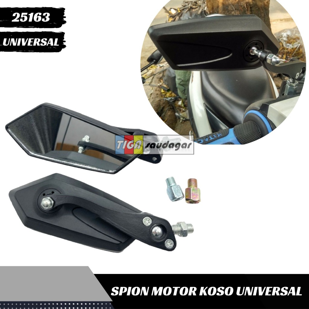 Jual SPION MOTOR STANDAR BATMAN KOSO H YA HITAM BLACK SAYAP KELELAWAR ...