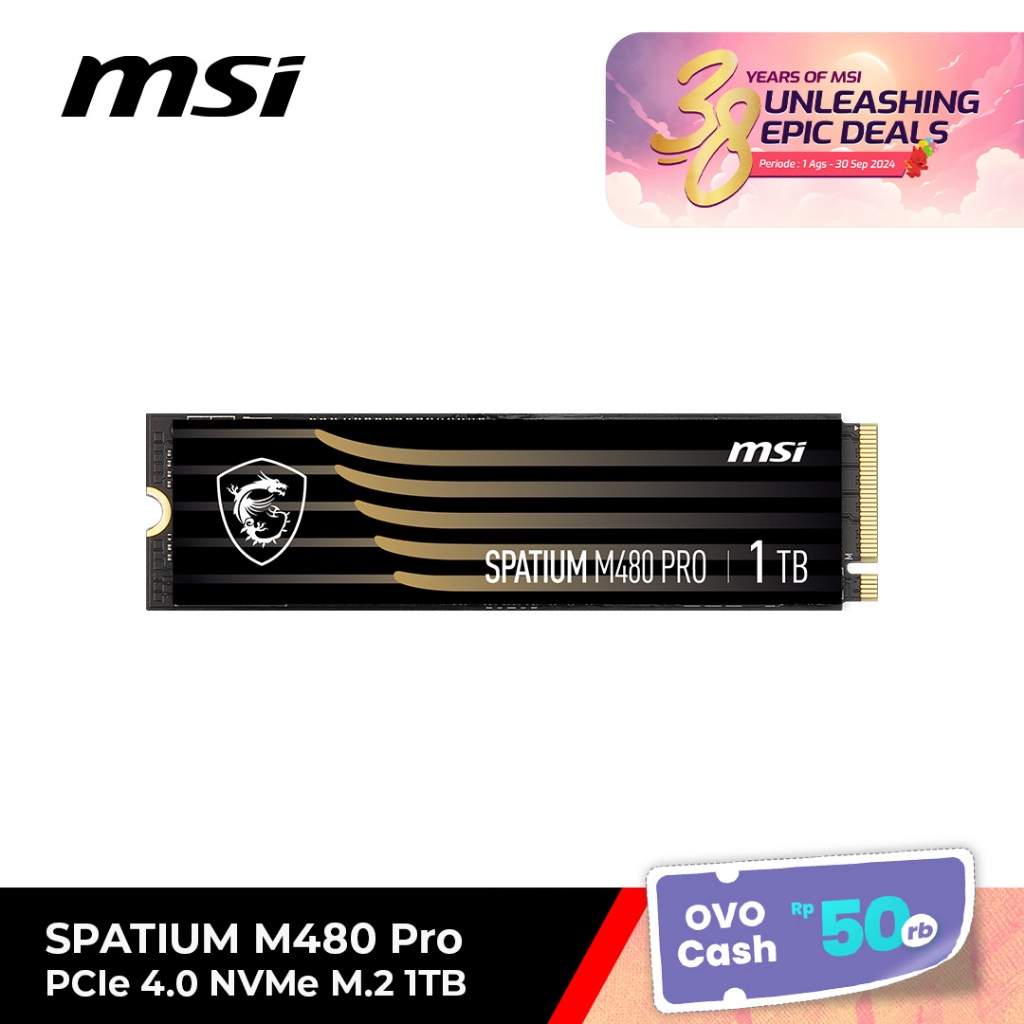 Jual MSI SSD Spatium M480 Pro 1TB PCIe 4.0 NVMe M.2 | Shopee Indonesia