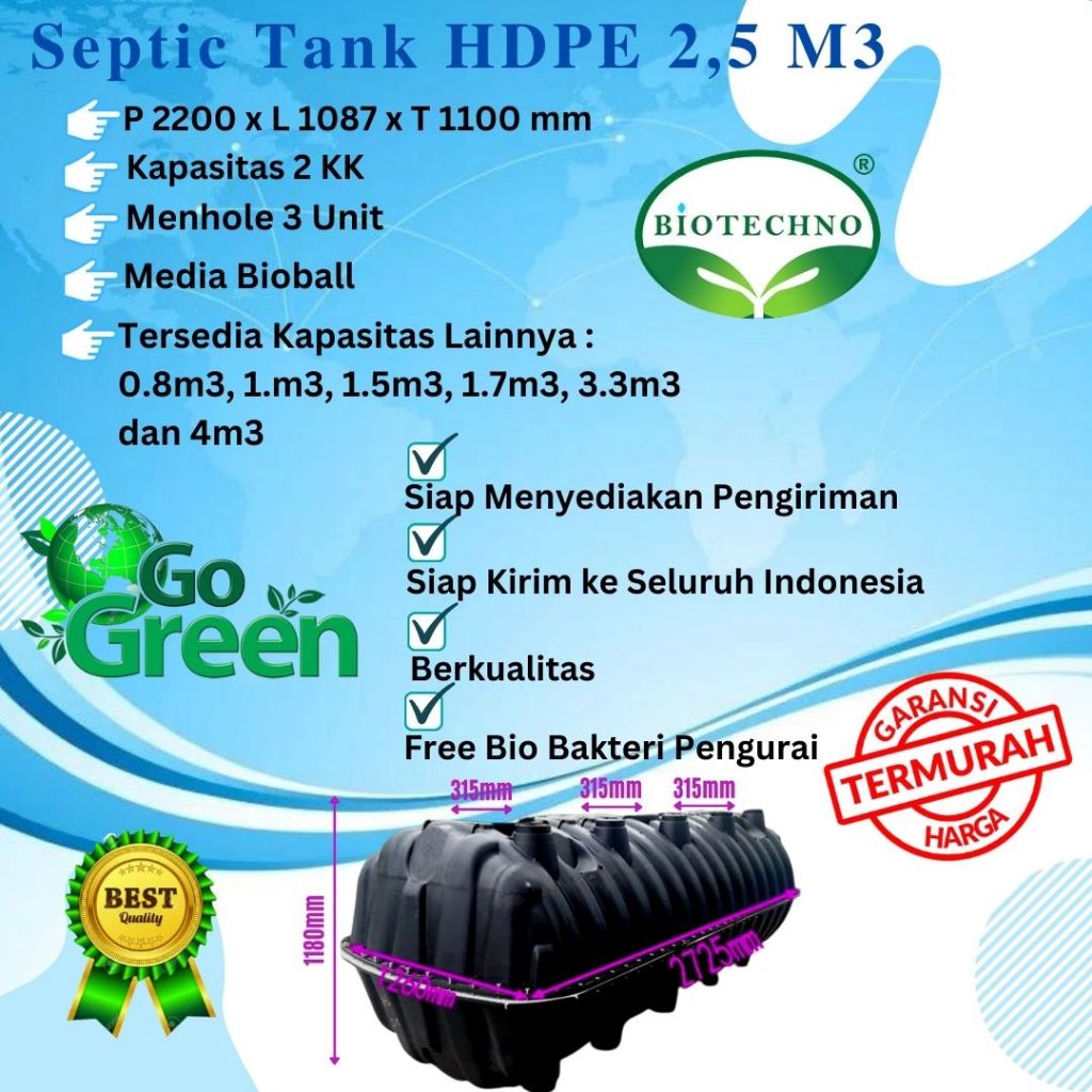 Jual Bio Septic Tank HDPE biotechno, Septic Tank Komunal, Septik Tank ...