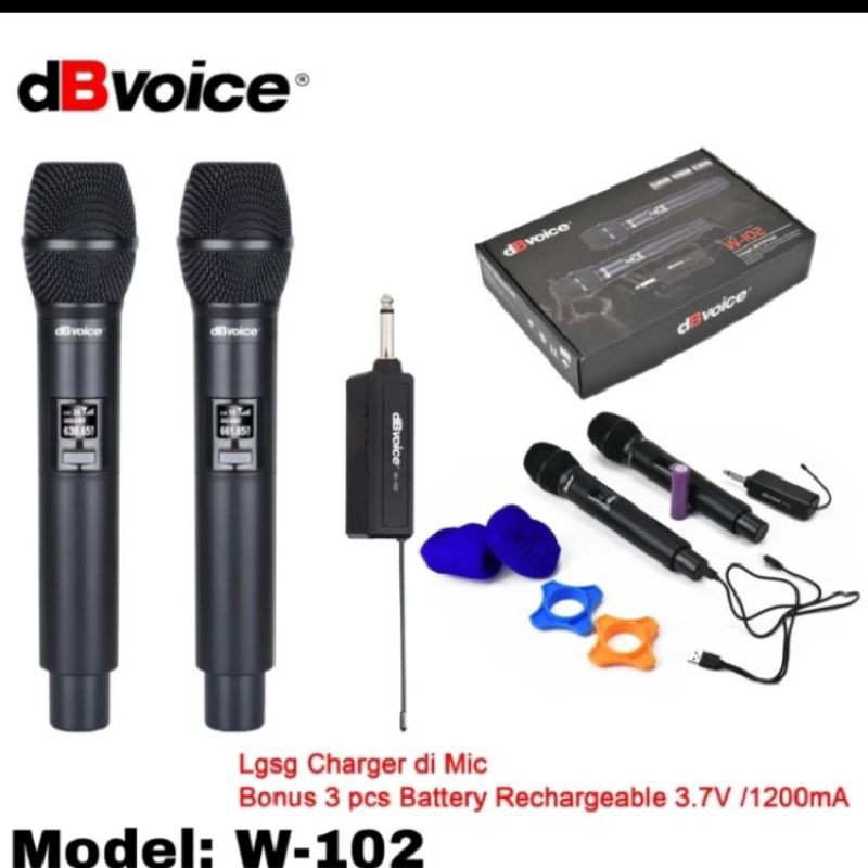 Jual Mic wireless dB Voice W 102 original dBVoice W102 Rechargeble ...