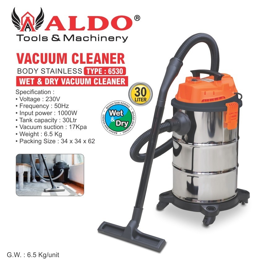 Jual VACUUM CLEANER BODY STAINLESS 30 LITER 6530 / VAKUM CLENER / MESIN ...