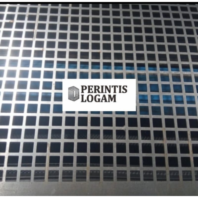 Jual Plat Lubang Besi KOTAK Tebal 1.5mm 1.2 x 2.4 Meter Lubang 10x10mm ...