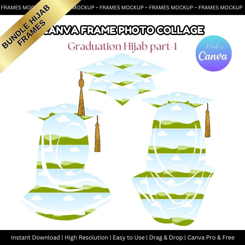 Jual Canva Photo Collage - Graduation Wisuda Hijab Part-1 | Wisuda ...