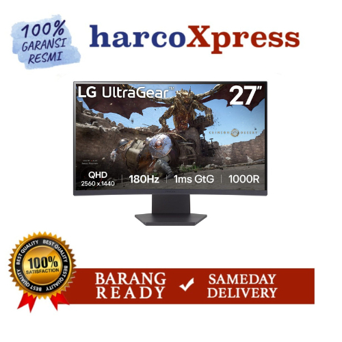 Jual Monitor LG UltraGear 27GS60QC-B 27” QHD 180Hz HDR10 Curved Gaming ...