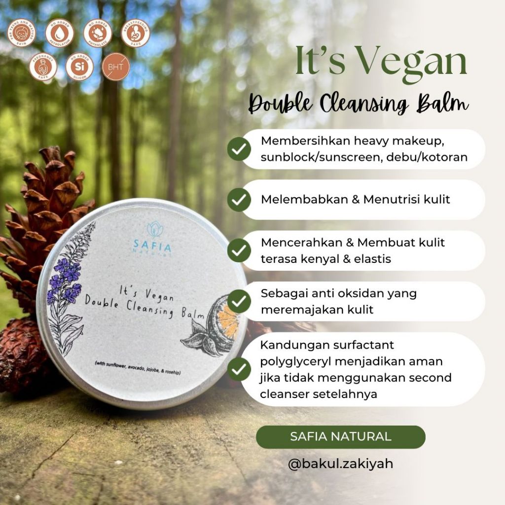 Jual It's Vegan Double Cleansing Balm by Safia Natural | Shopee Indonesia
