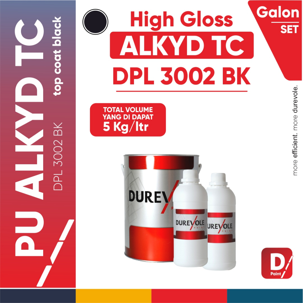 Jual DPL 3001 W / DPL 3002 BK DUREVOLE PU ALKYD TC WHITE / BLACK MATTE, DOFF, SATIN, GLOSS ...