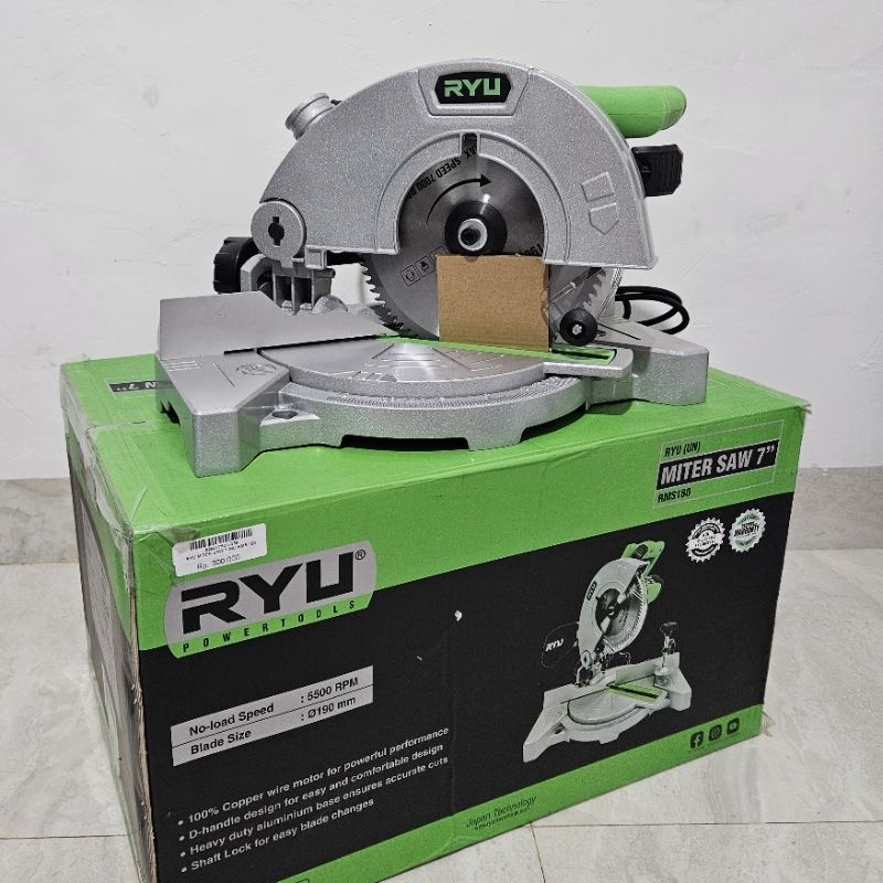 Jual Mesin Potong Besi Aluminium RYU RMS180 Miter Saw 7" Putra Inti ...