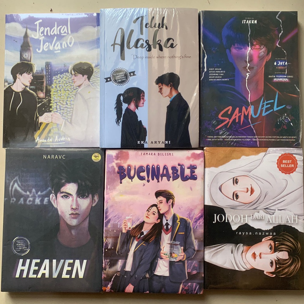 Jual KODE R64V Paket isi 2 BUKU Novel BEST SELLER Bebas Pilih SAMUEL ...