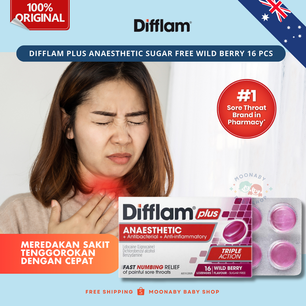 Jual Exp 03/2026 Permen hisap radang tenggorokan Difflam Plus ...