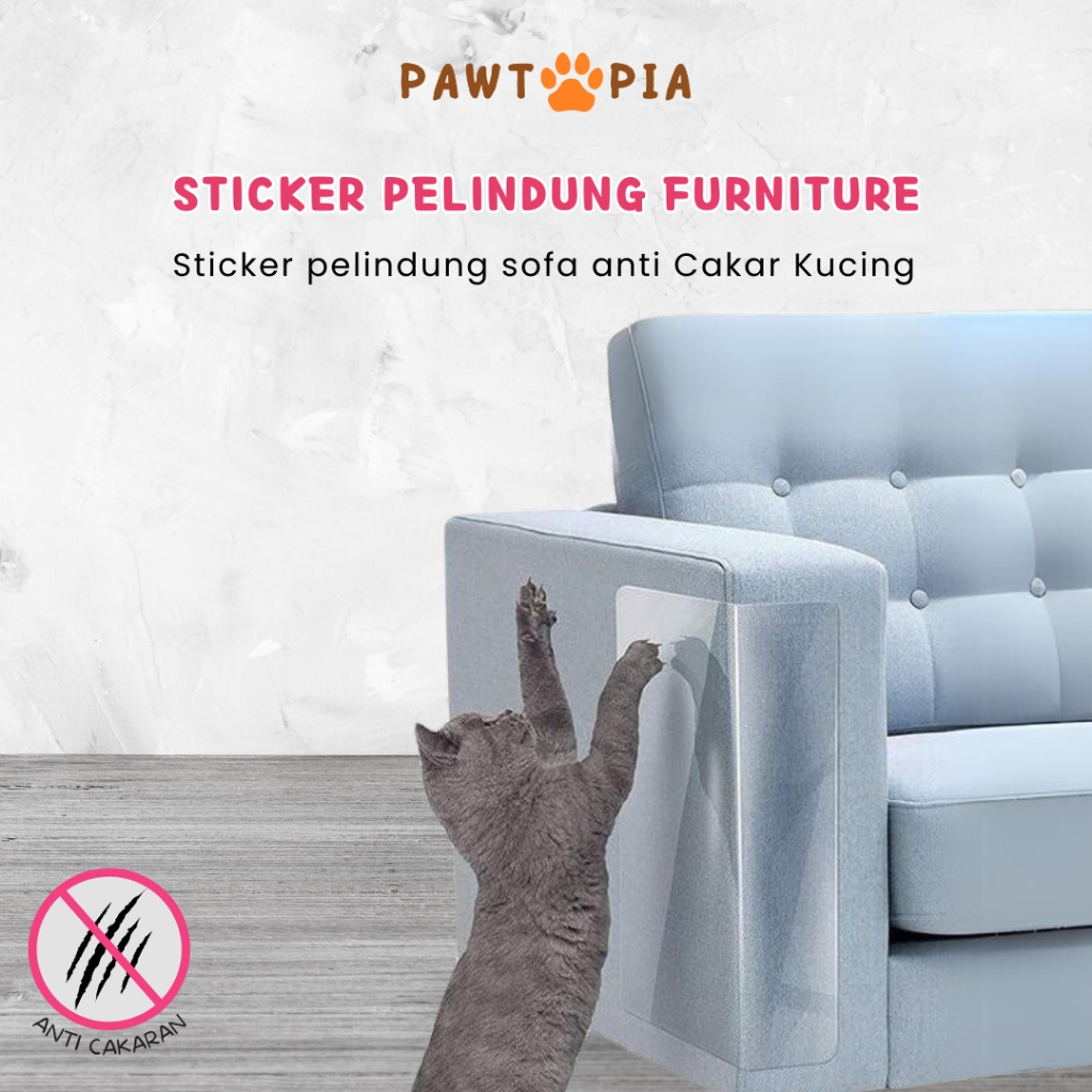 Jual STICKER PELINDUNG SOFA FURNITURE DARI CAKARAN GARUKKAN KUCING ...