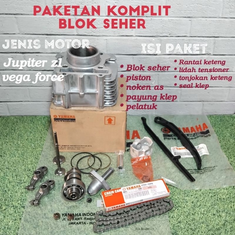 Jual paketan komplit blok block seher motor yamaha jupiter z1 vega ...