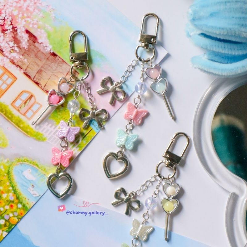 Jual Love Dango Keychain - Charmy Gallery, Keychain lucu, love Keychain ...