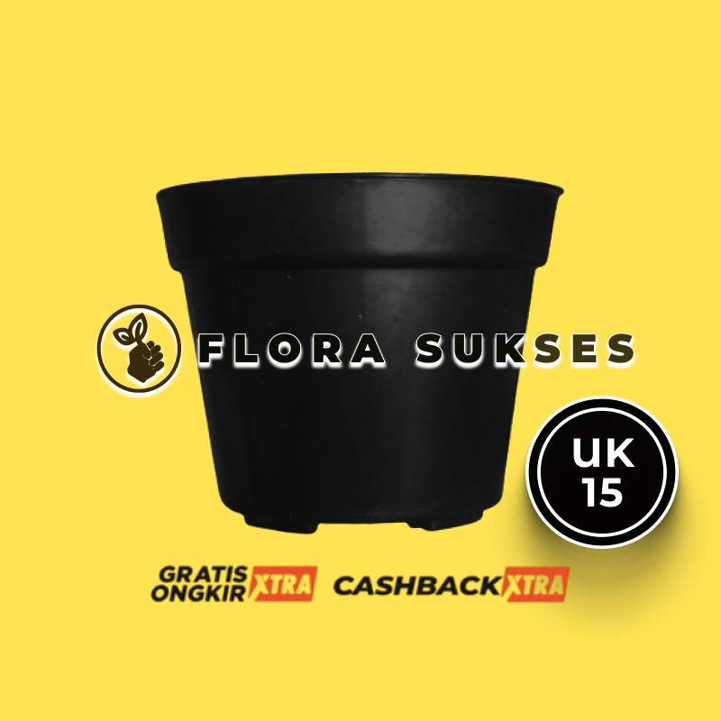 Jual POT HITAM POLOS UKURAN 15 CM | Shopee Indonesia