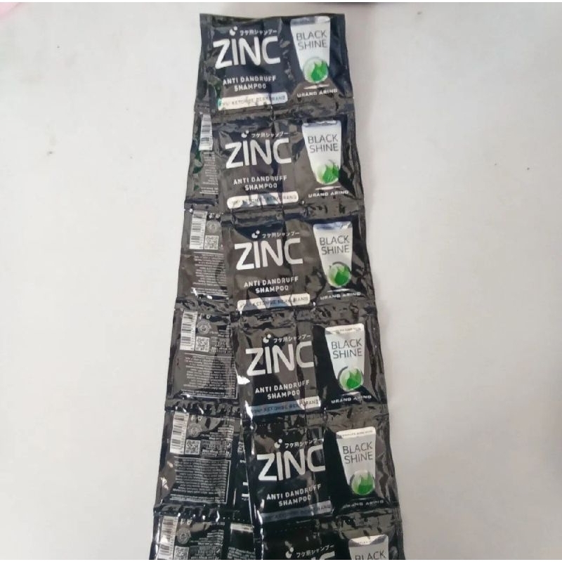 Jual Shampoo Zinc Kemasan Hitam 10 Ml Rencengan Isi 12 Sachet / 24 Pcs ...