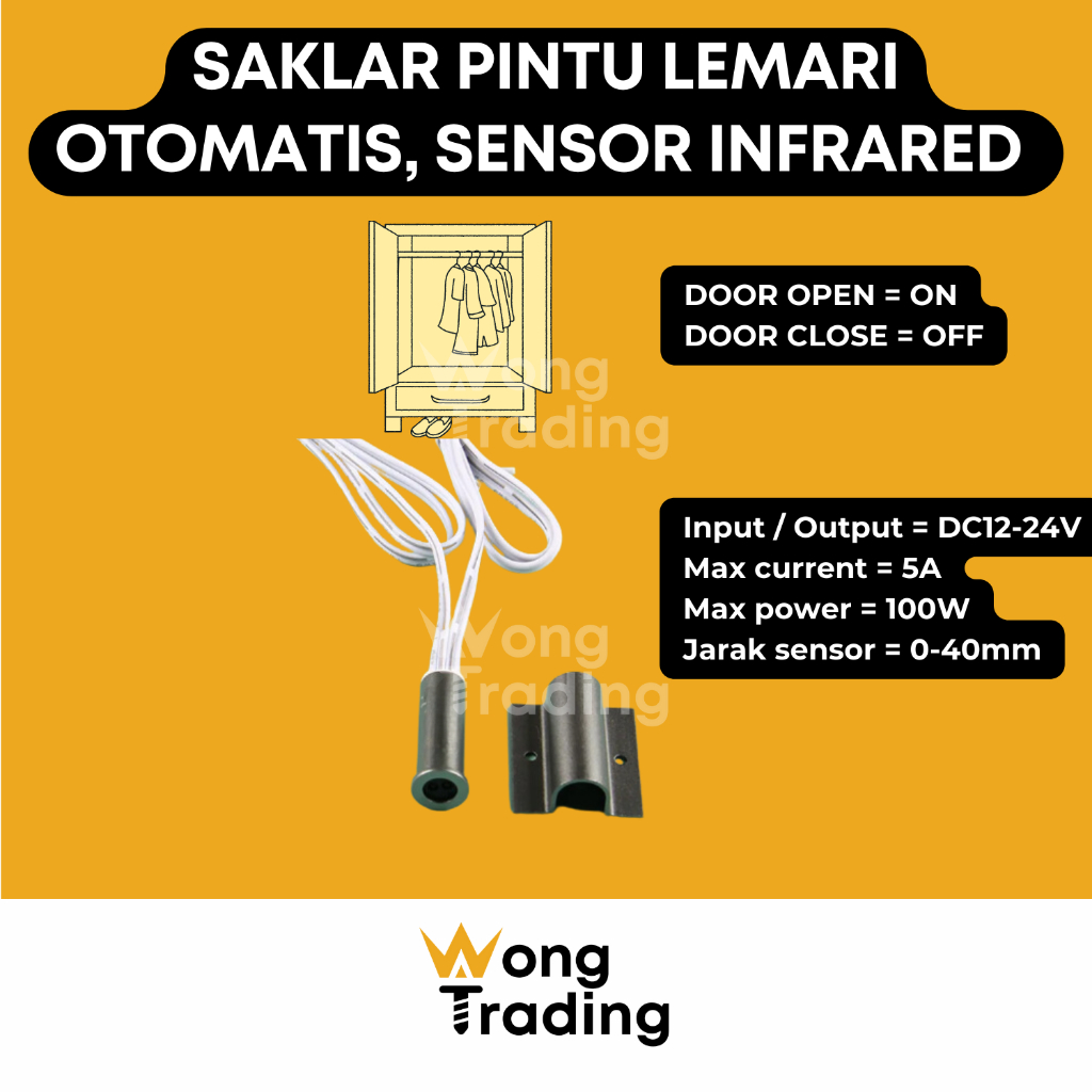 Jual SENSOR INFRARED SAKLAR LAMPU LED PINTU LEMARI INTERIOR IR SENSOR ...
