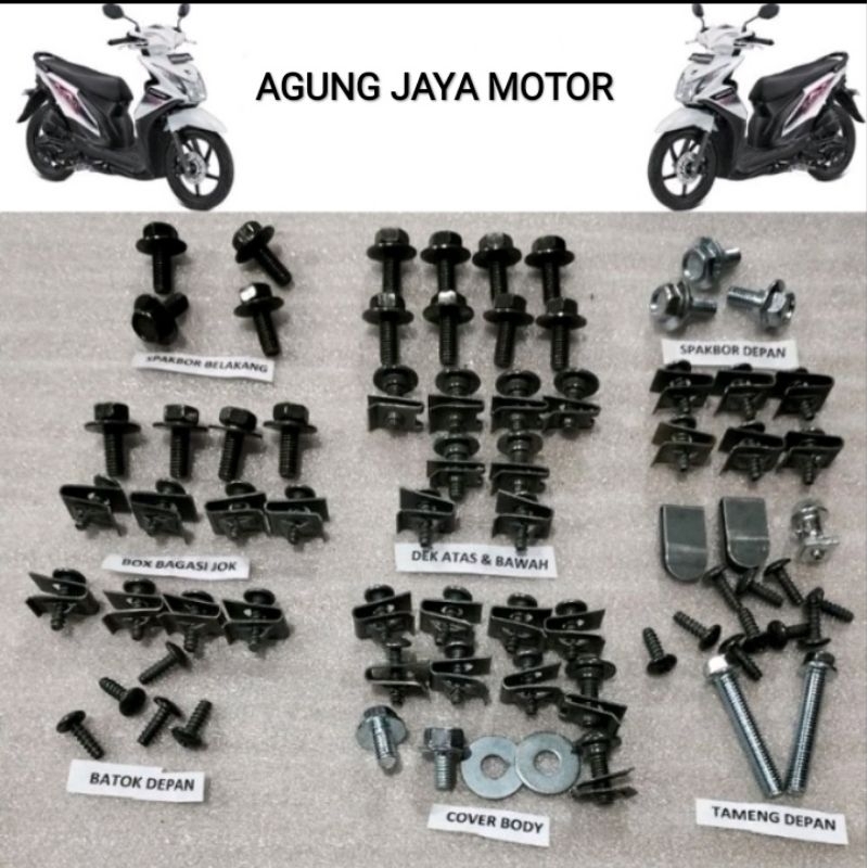 Jual Baut Baud Fullset Body Lengkap Honda Beat FI | Shopee Indonesia