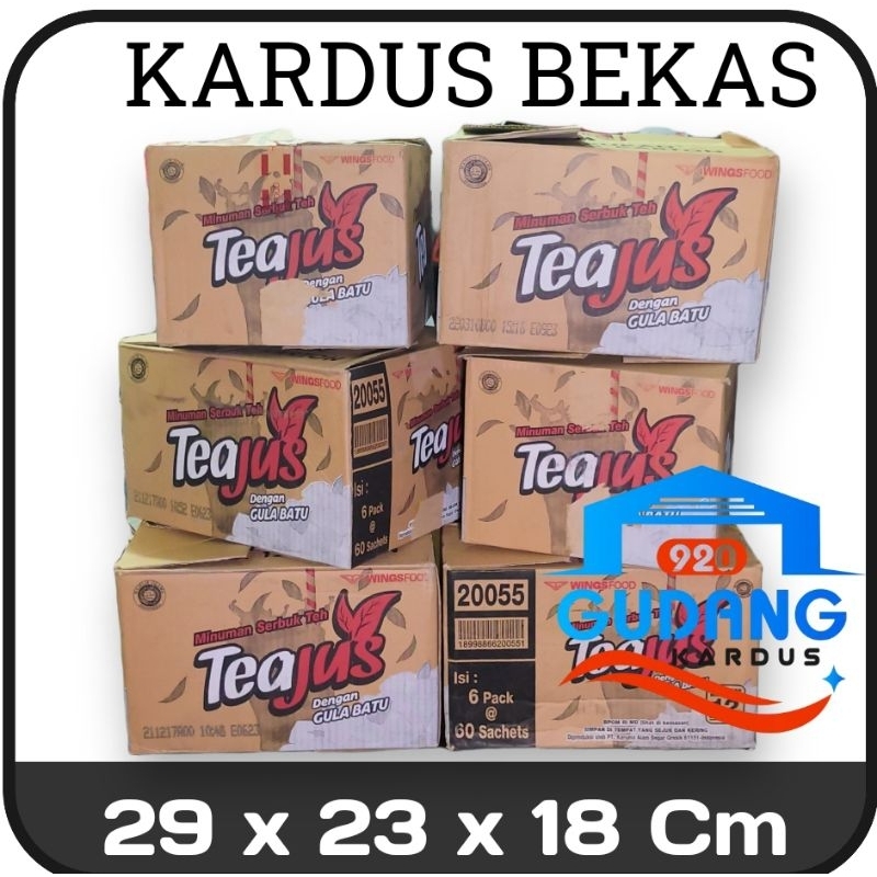 Jual KARDUS BEKAS TEA JUS P 29 x L23 x T 18 cm | Shopee Indonesia