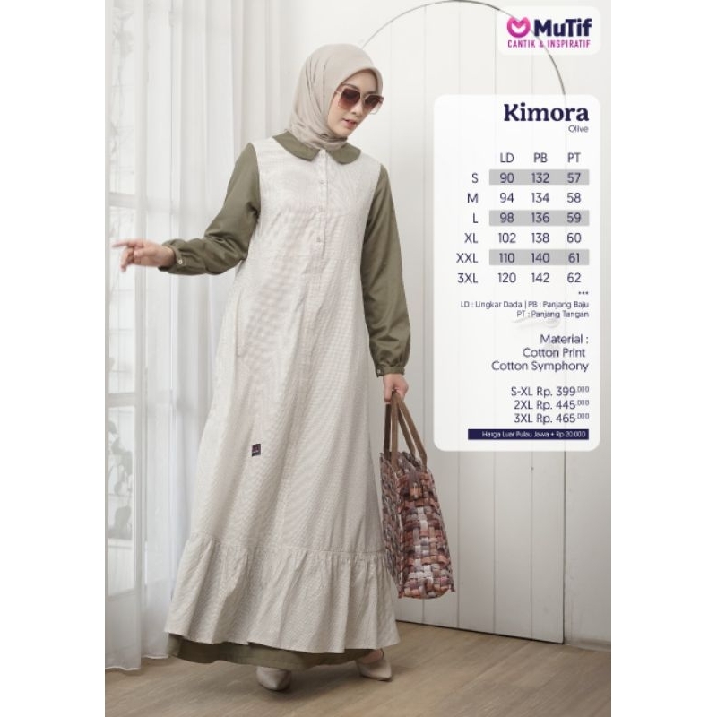 Jual GAMIS MUTIF KIMORA TOSCA OLIVE | Shopee Indonesia