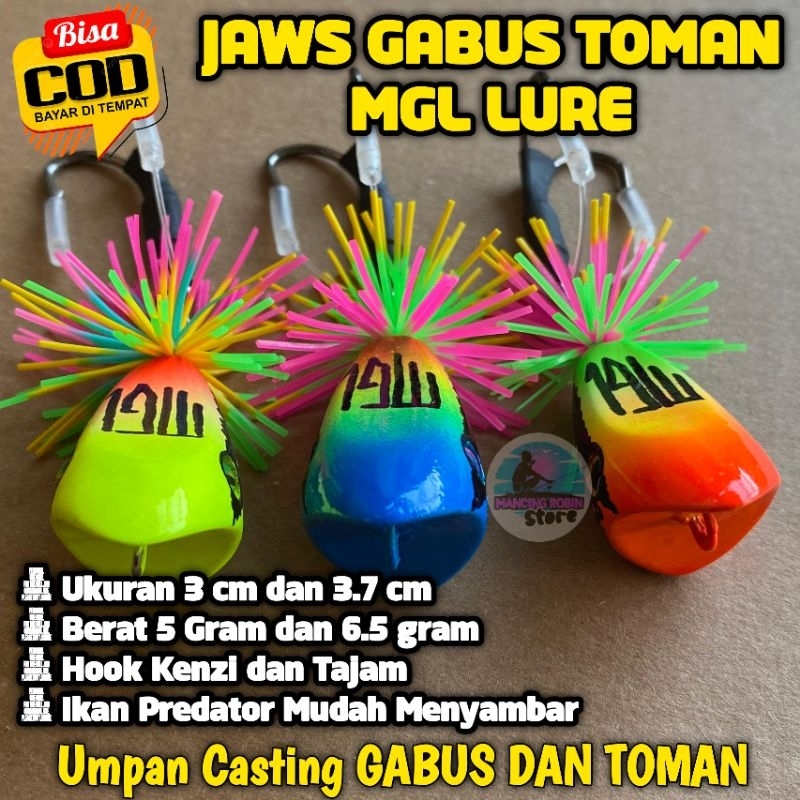 Jual UMPAN JAWS MGL LURE / JAWS TOMAN / JAWS GABUS / UMPAN JAWS GACOR ...