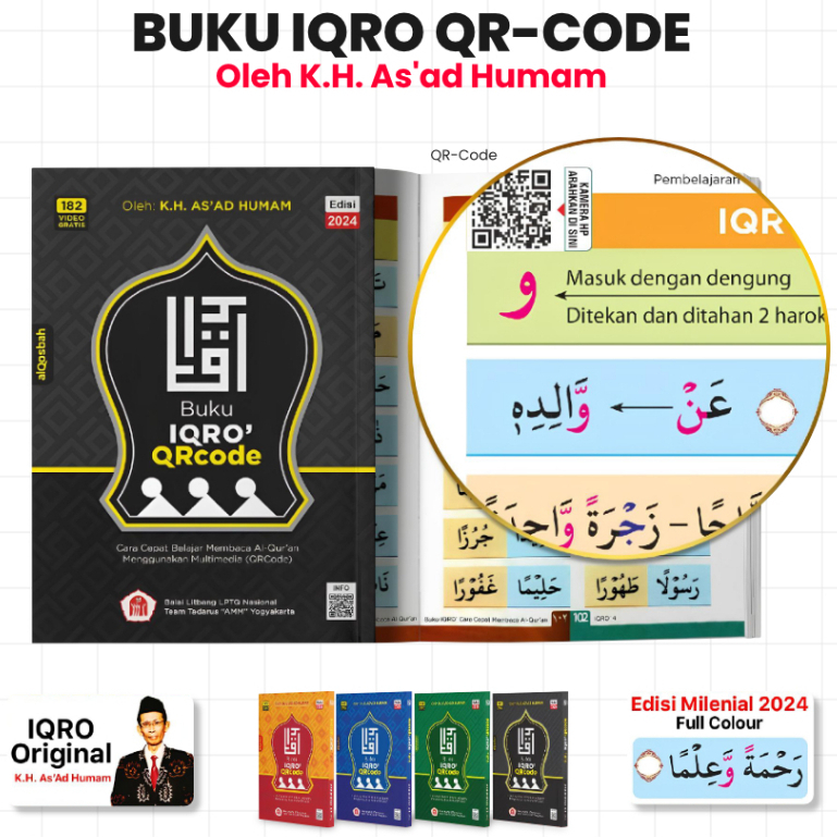 Jual Buku IQRO QRCode Edisi Milenial 2024 Cara Cepat Belajar Membaca Al ...