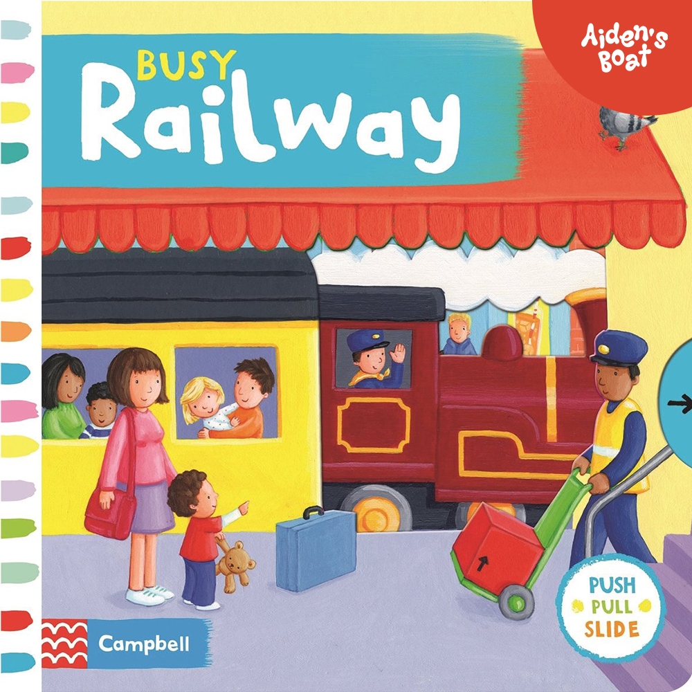 Jual Campbell - Busy: Railway (Push Pull Slide Board Book) | Shopee ...