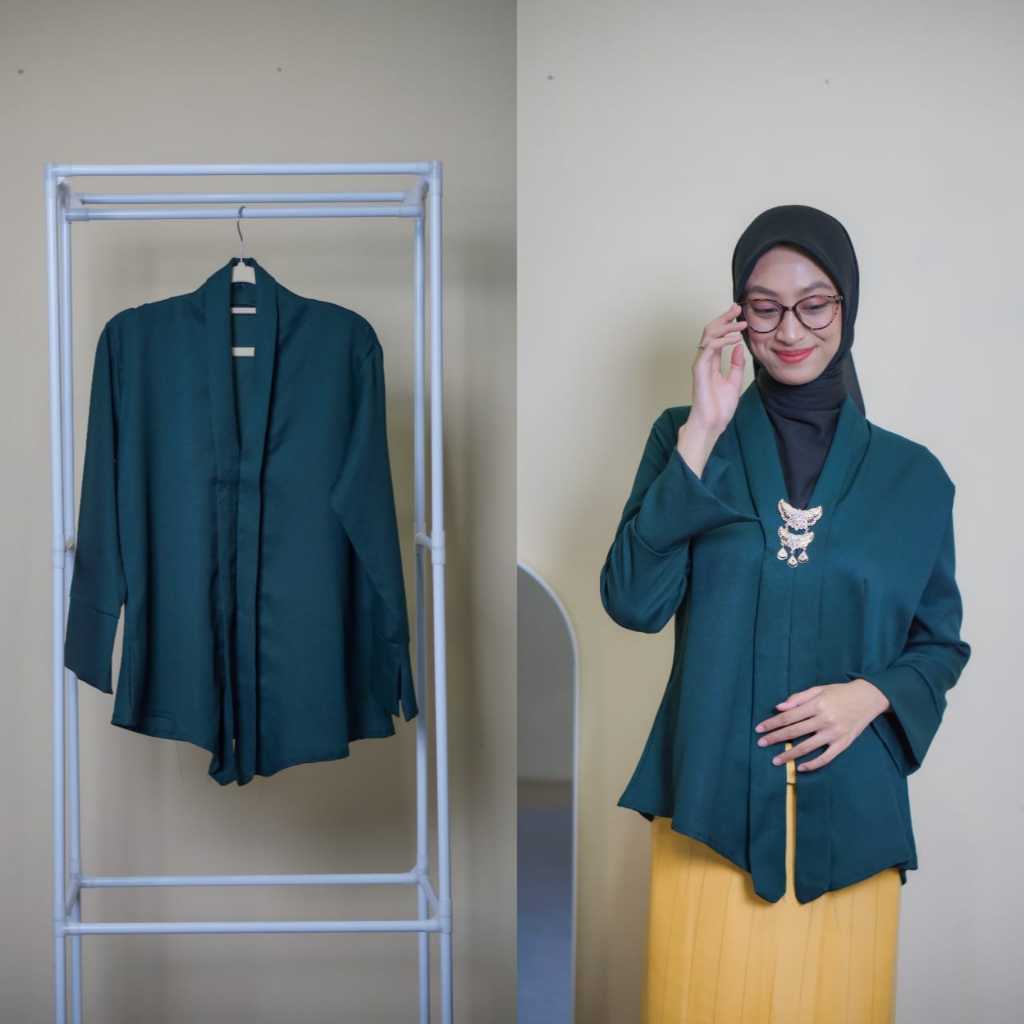 Jual KEBAYA ENCIM POLOS TANGAN PANJANG - FLOWIE Kutubaru / Outfit ...