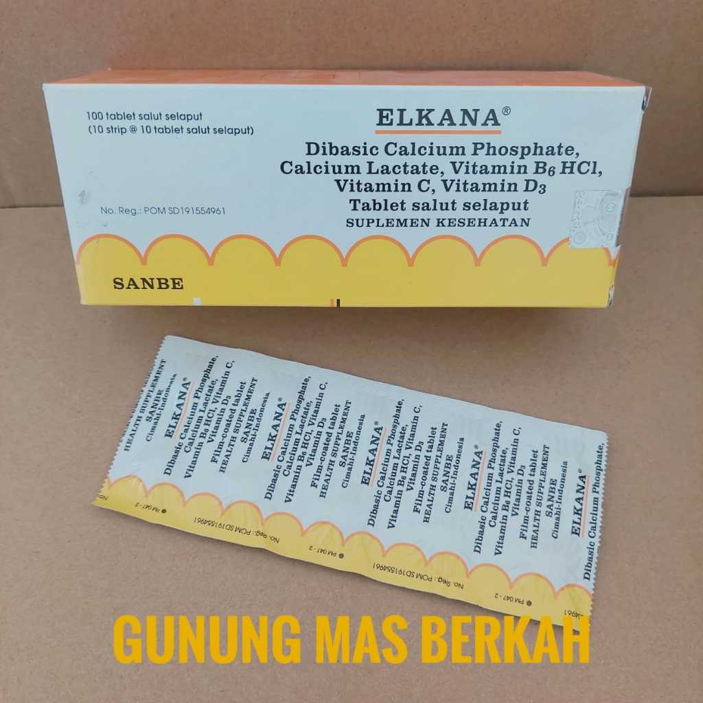 Jual ELKANA Elkana isi 100 Tablet - Multivitamin dan mineral ibu hamil menyusui dan pertumbuhan ...