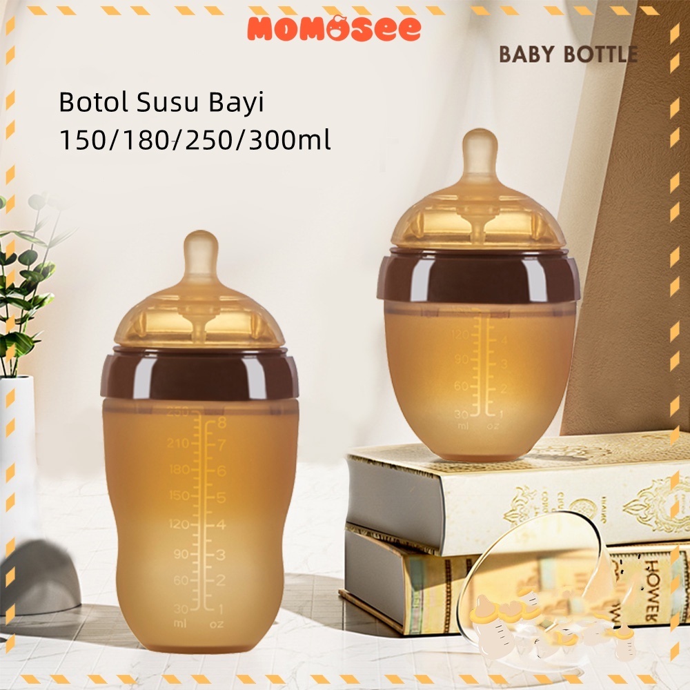 Jual Momosee Botol Susu Bayi Piko Bello Anti Kolik Botol Susu Bayi Wide Neck Botol Susu Silikon ...