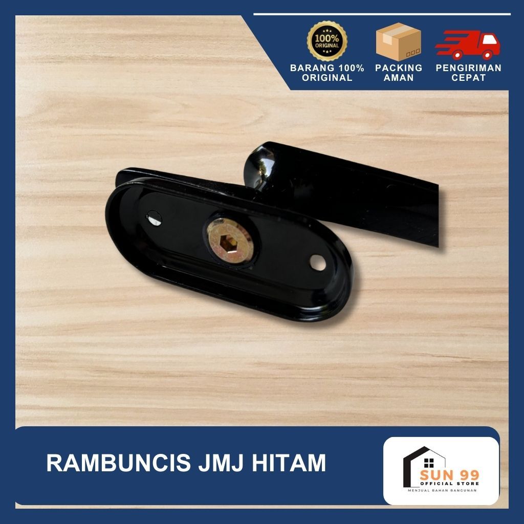 Jual Rambuncis JMJ Hitam Tebal / Slot Jendela Hitam Tebal / Pengunci Jendela Hitam Tebal / Slot ...