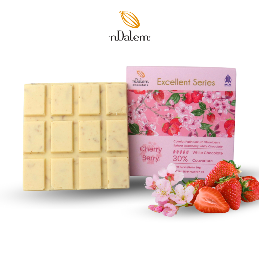 Jual Cokelat nDalem White Chocolate Cherry Blossom Strawberry | Coklat ...