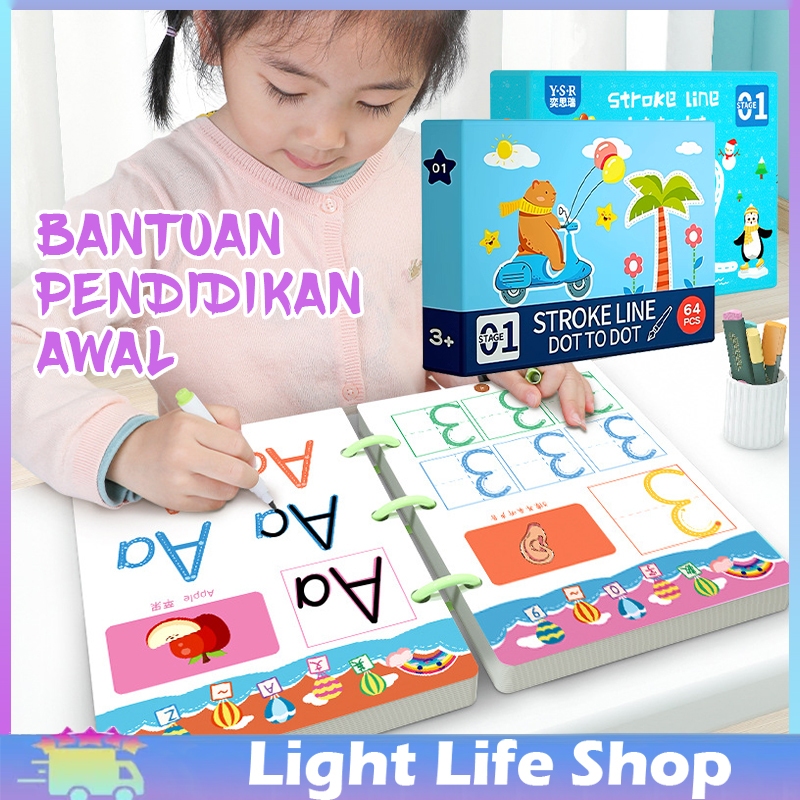 Jual Magical Tracing Workbook 64 Pages ReusableDot To Dot Wipe And ...