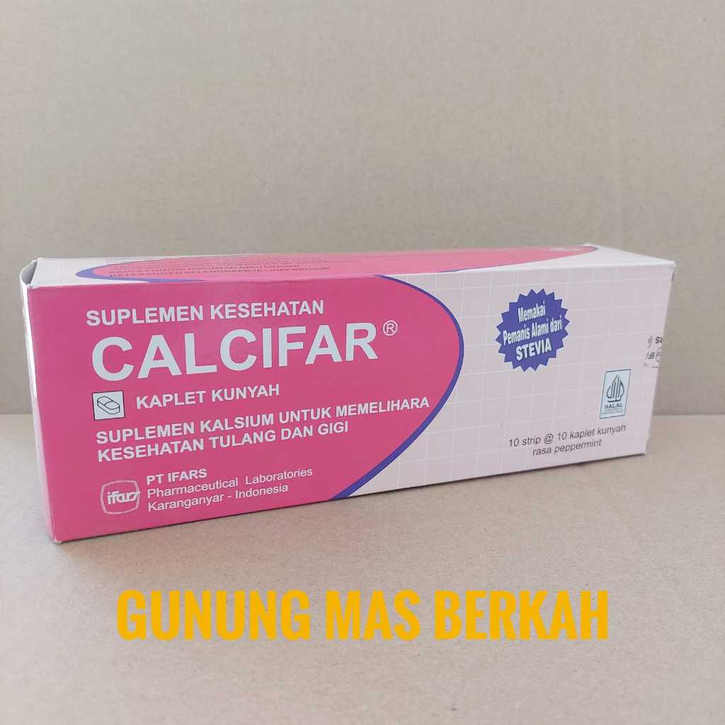 Jual CALCIFAR Calcifar Isi 100 Kaplet - suplemen Kalsium kesehatan ...
