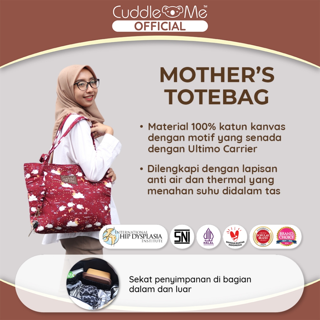 Jual Tas Bayi Multifungsi Baby Diapers Tote Bag Tas Ibu Bayi CUDDLEME ...