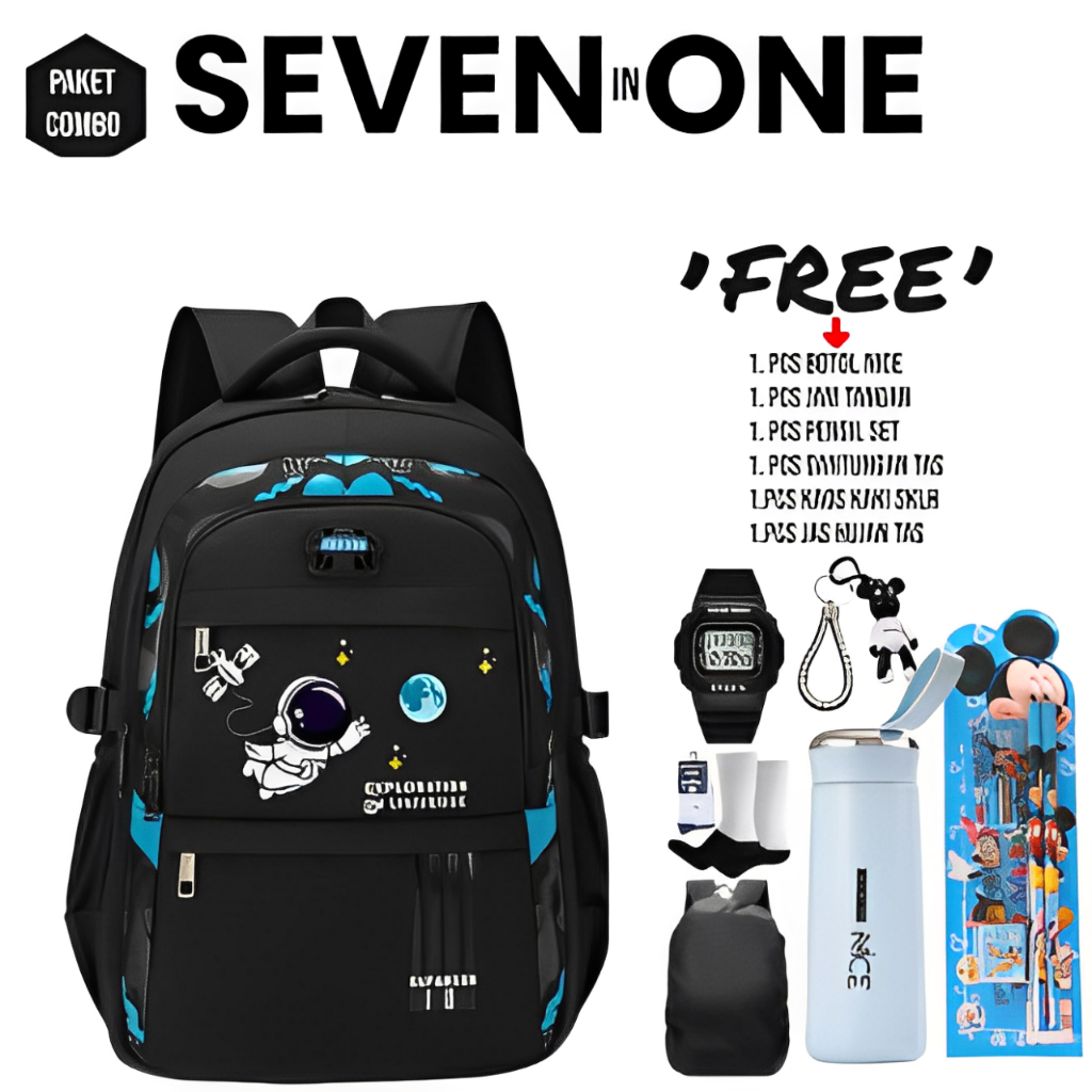 Jual MOON_BAG/Tas ransel anak sekolah SD motif astronot Tas sekolah anak laki laki Tas ransel ...