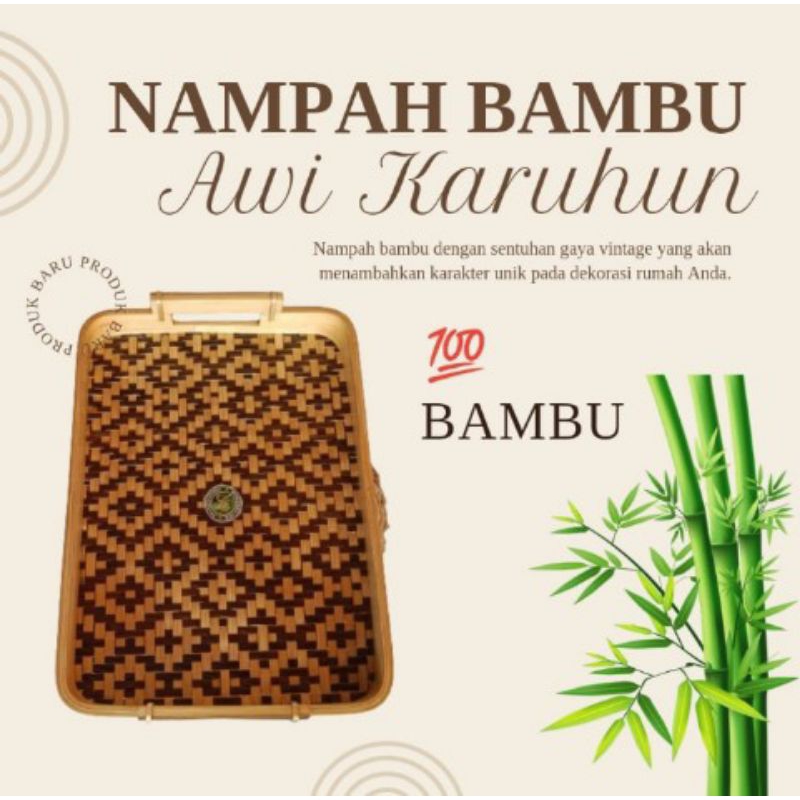 Jual Nampan / Baki Bambu / Nampan Bambu Kombinasi Anyaman | Shopee ...