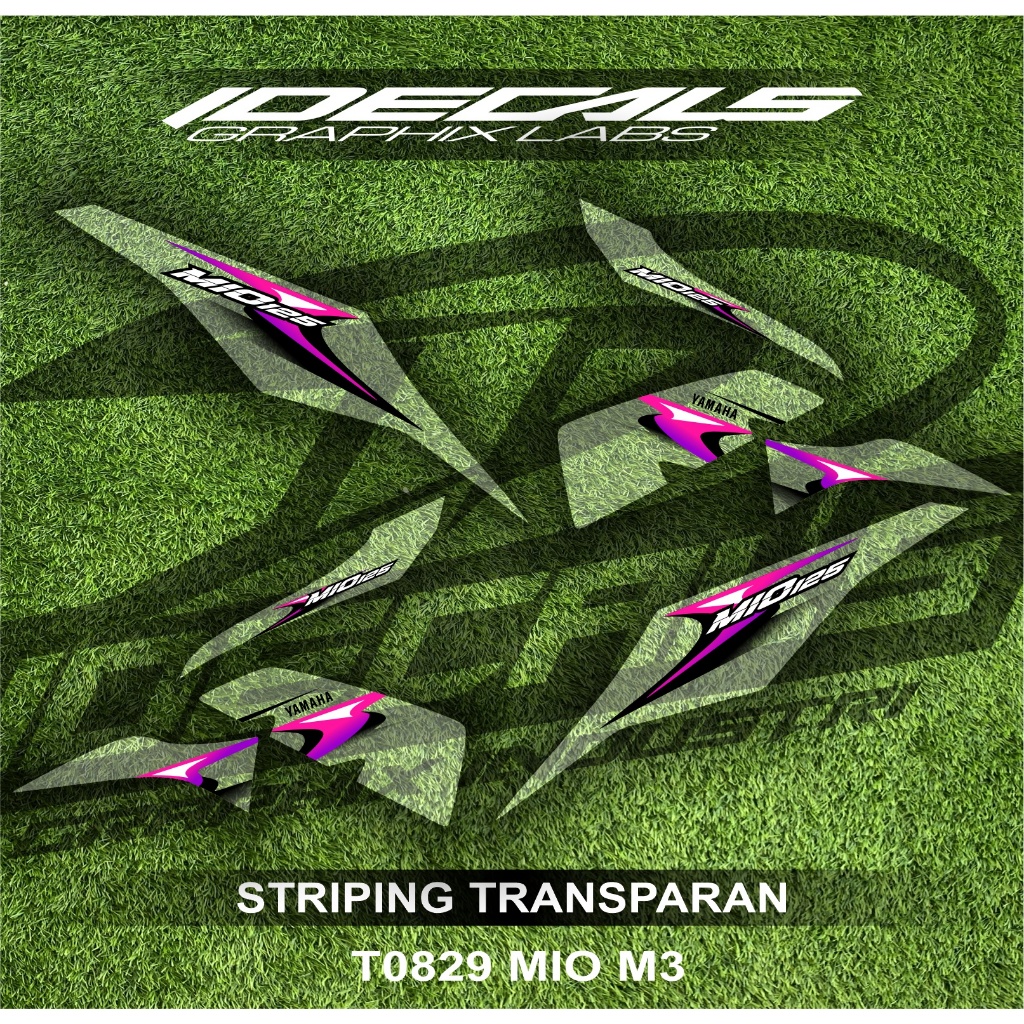 Jual t00829 sticker striping transparan motor mio m3 tema simple ...