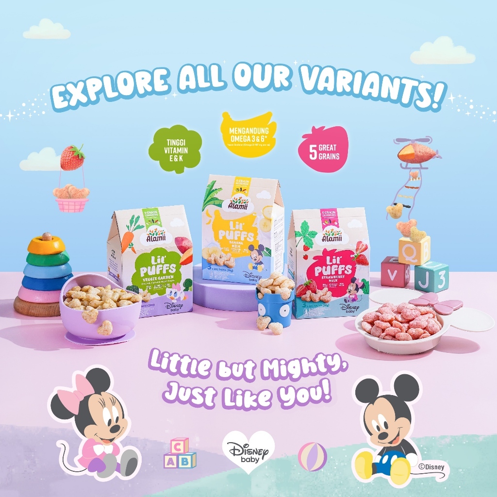 Jual Alamii - Lil' Puffs Disney Edition - 30g (3 packs x 10g) | Shopee ...
