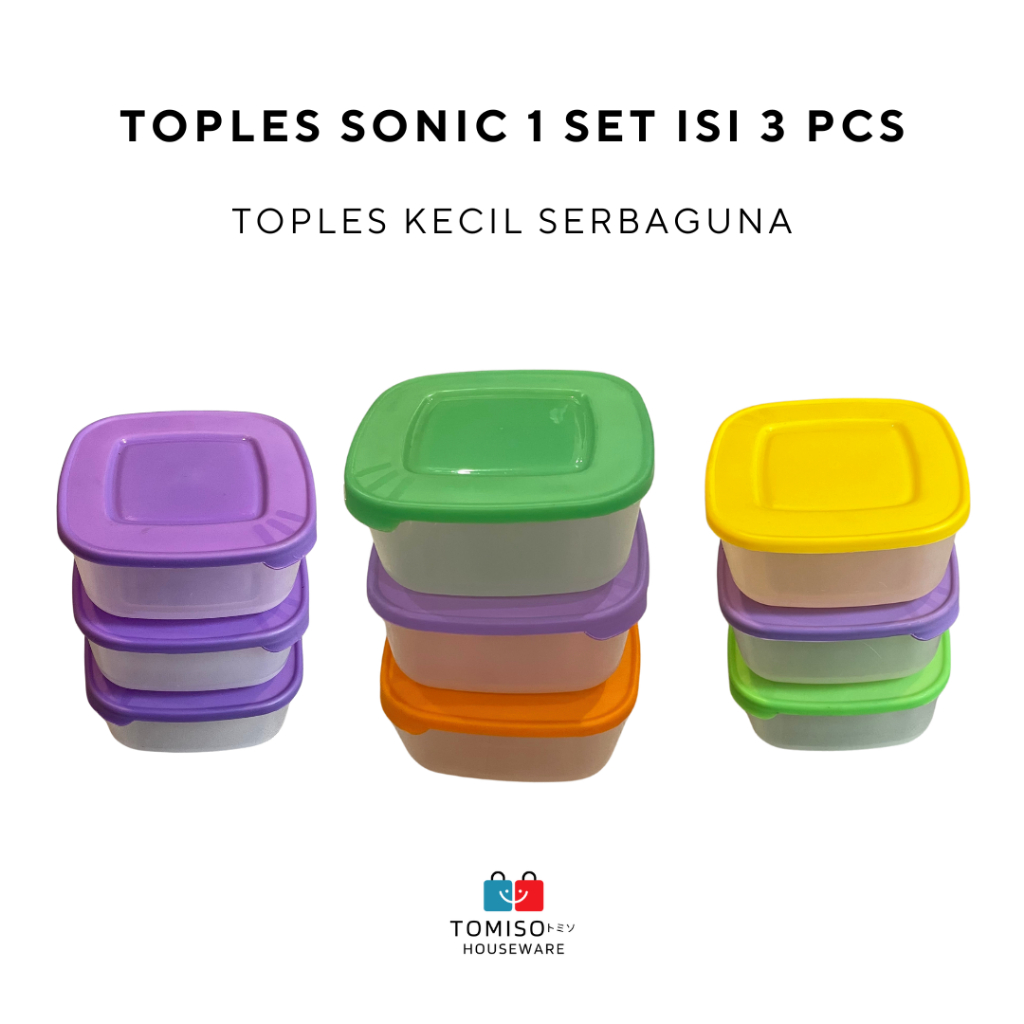 Jual [ SET 3 PCS ] TOPLES SONIC ISI 3 | TOPLES KECIL MULTI-FUNGSI ...