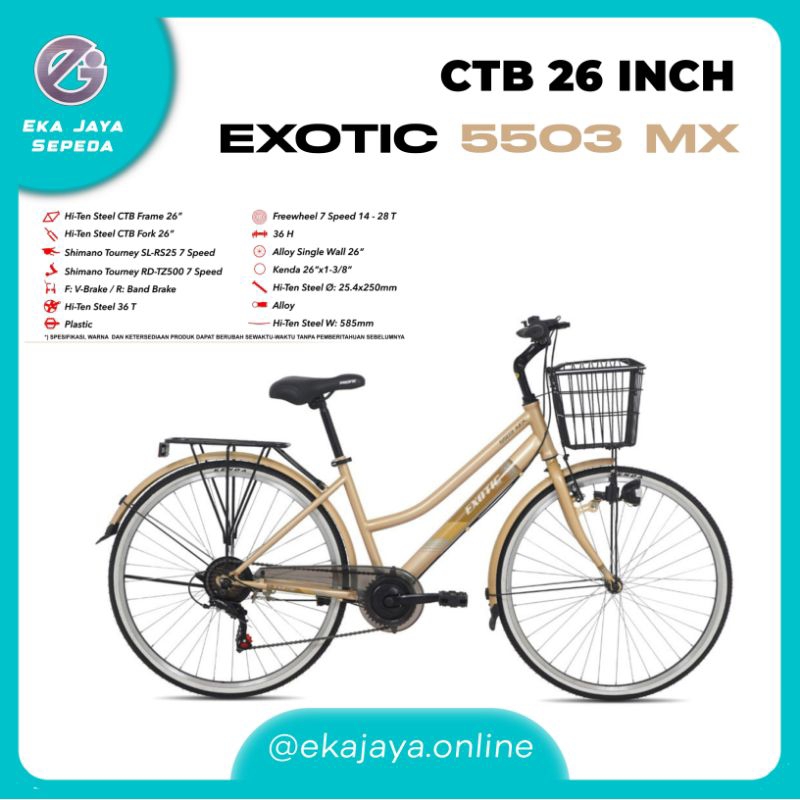 Jual Sepeda Kota Dewasa CTB 26 Inch EXOTIC ET 5503 MX | Shopee Indonesia