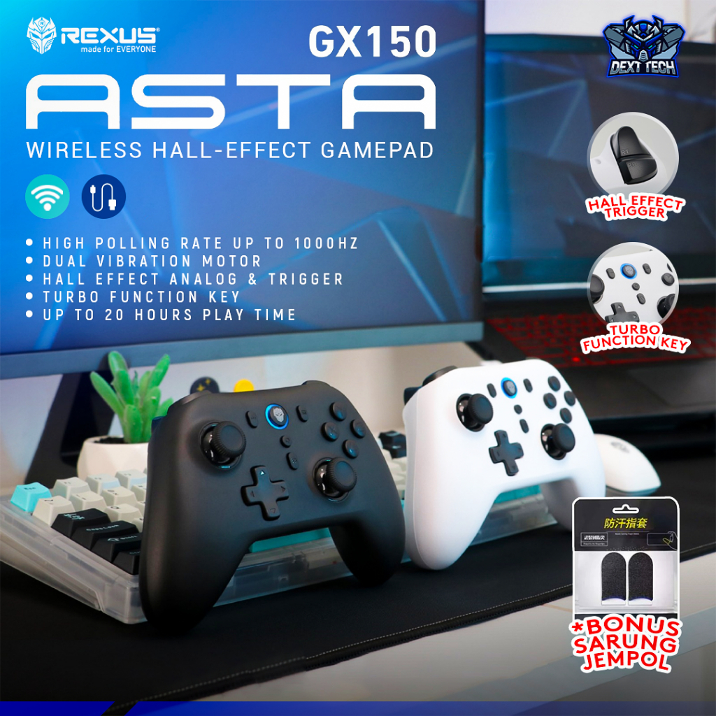Jual Rexus Asta GX150 / GX-150 Gamepad Joystick Controller With Hall ...